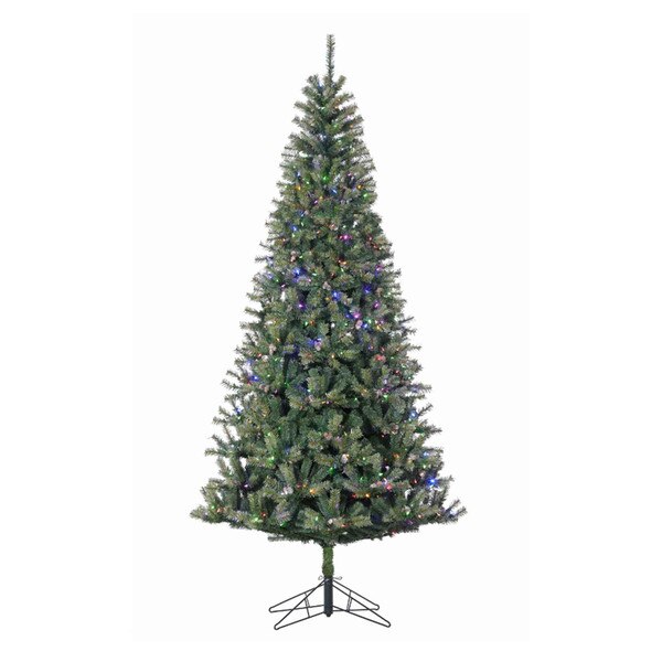 Christmas Tree - 4.5FT Silver Stone Multi Lit Tree with Stay Lit Lights ...