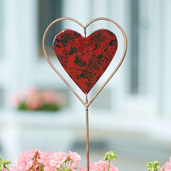 Garden Stake - Red Heart, Metal 27" | Earl May