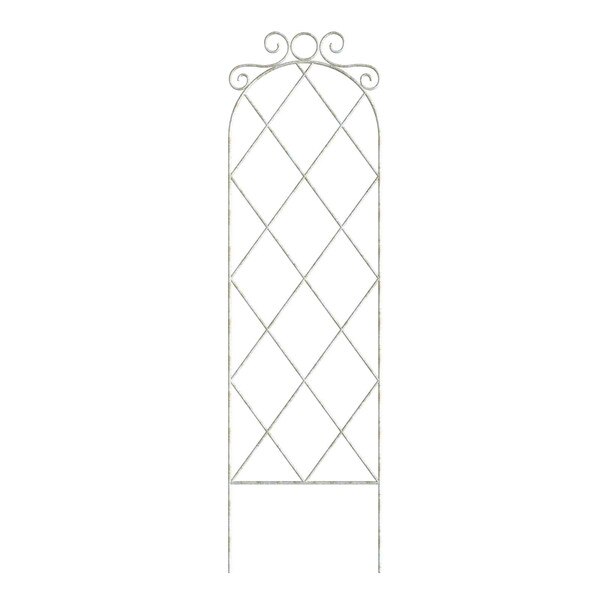 Pot Trellis - French Scroll White, 36" | Earl May